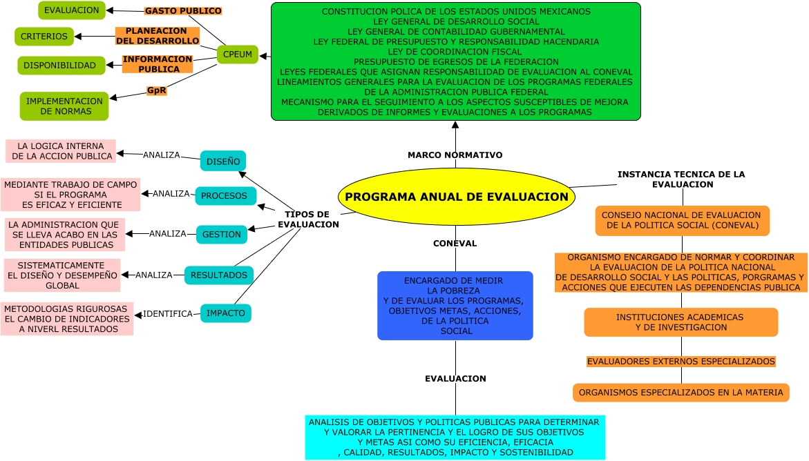 PROGRAMA ANUAL DE EVALUACION MAPA SEMANTICO
